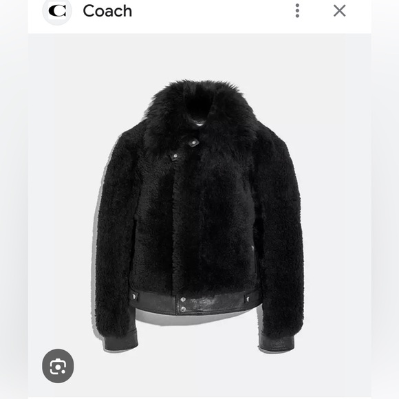 Coach | Jackets & Coats | Coach Shearlingfur Bomber Jacket With Leather ...